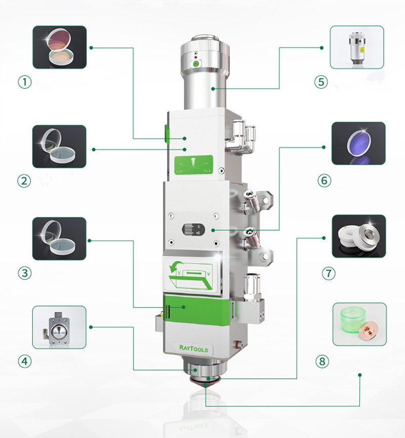 Nozzle Connection Parts of Raytools 3D BM109 BM111 Fiber Laser Cutting ...